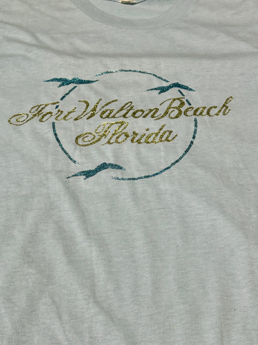 Vintage Glitter Florida Beach T-shirt (L/XL) – Route 66 Sydney