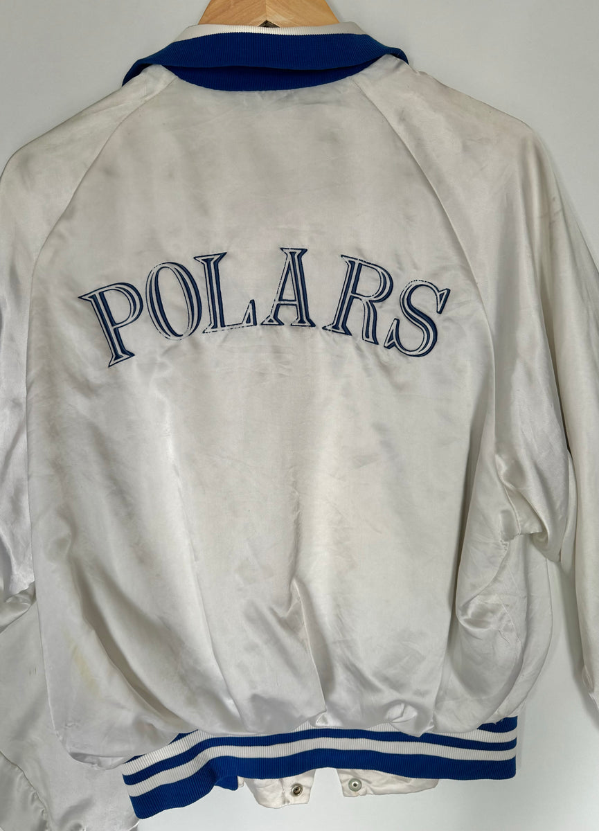 Vintage Satin Bomber Jacket - White & Blue (M) – Route 66 Sydney