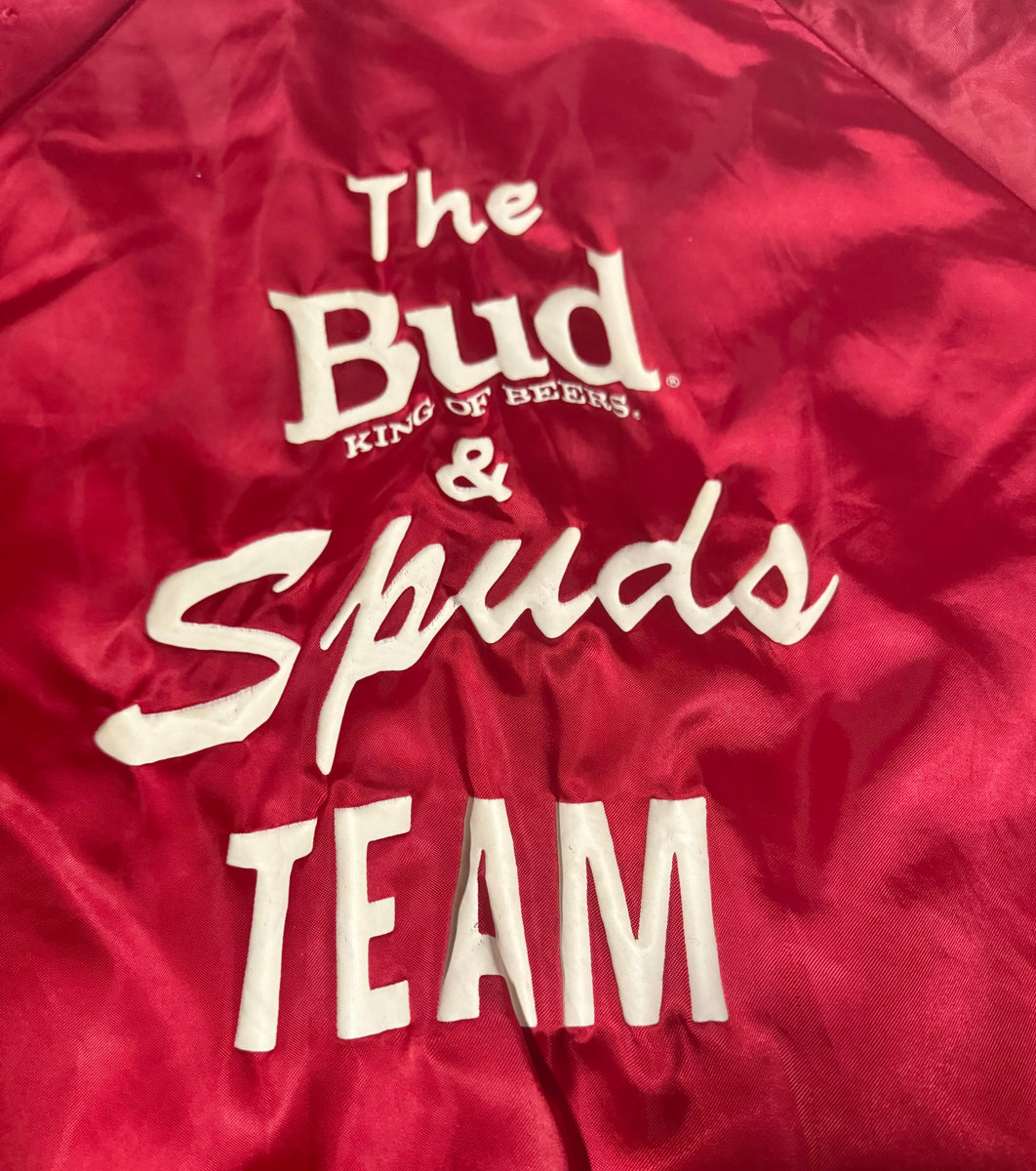 Vintage Budweiser - ‘The Bud & Spuds Team’ Satin Bomber Jacket (M ...